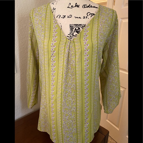 Unlisted | Tops | Chartreuse And Raspberry Top | Poshmark